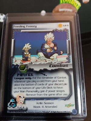1x DBZ CCG FEEDING FRENZY L2-5 HOLO FOIL LEAGUE PROMO DRAGON BALL Z ...