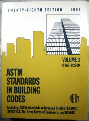 ASTM Standards in Building Codes 28th Edition Volume 3 1991 | eBay