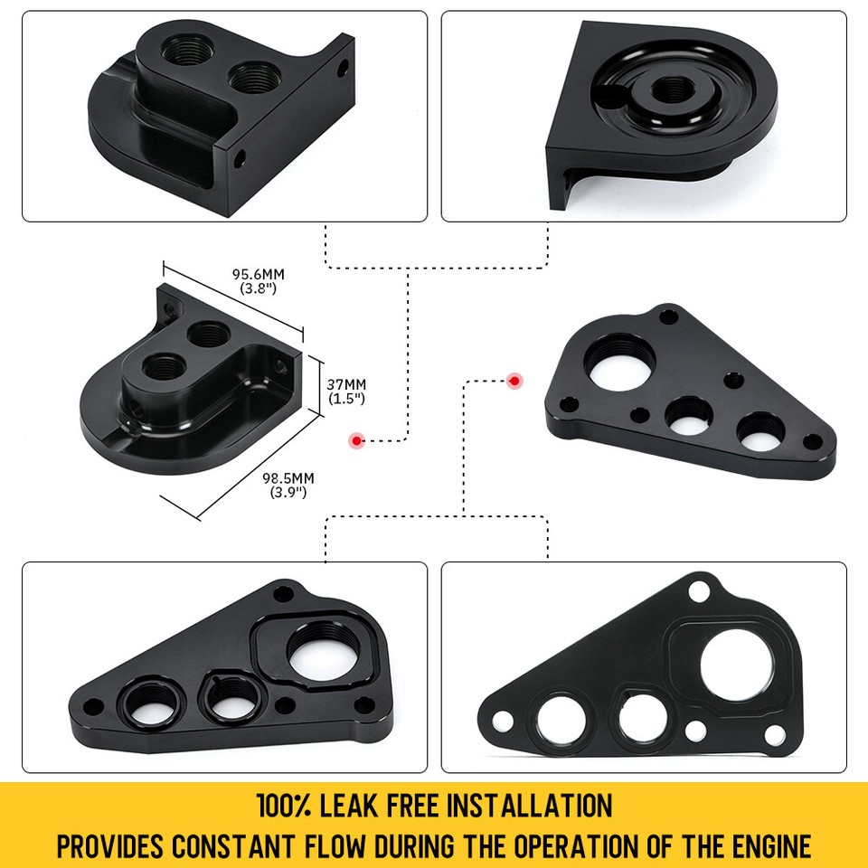 For 96-10 Ford 4.6 5.4 V8 F150 Oil Filter Relocation Kit 98-14 Lincoln ...