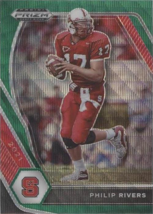 2021 Panini Prizm Draft Picks - Philip Rivers #17 Green Wave Prizm for ...