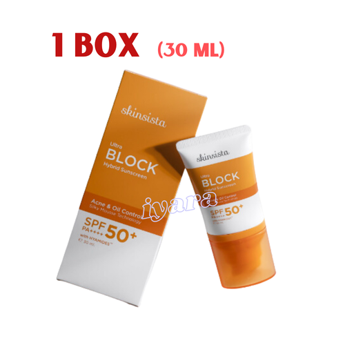 1x Skinsista Ultra Block Hybrid sunscreen Blocks all rays light SPF50 ...