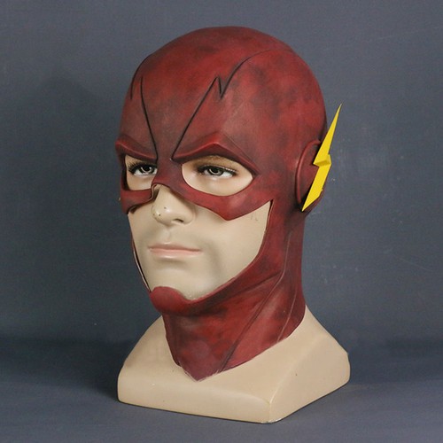 Flash Mask Full Head Mask Cosplay Flash Zoom Mask Halloween Costume ...