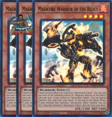 Yugioh! 3x Magicore Warrior of the Relics MP23-EN266 Ultra Rare 1st Ed ...