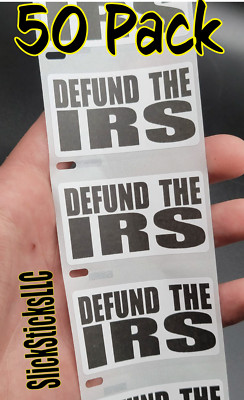 50PCS "DEFUND THE IRS" Stickers bulk decals labels abolish dismantle ...