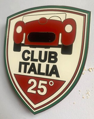 Club Italia 25 years badge car badge enamled metal badge mg jaguar ...