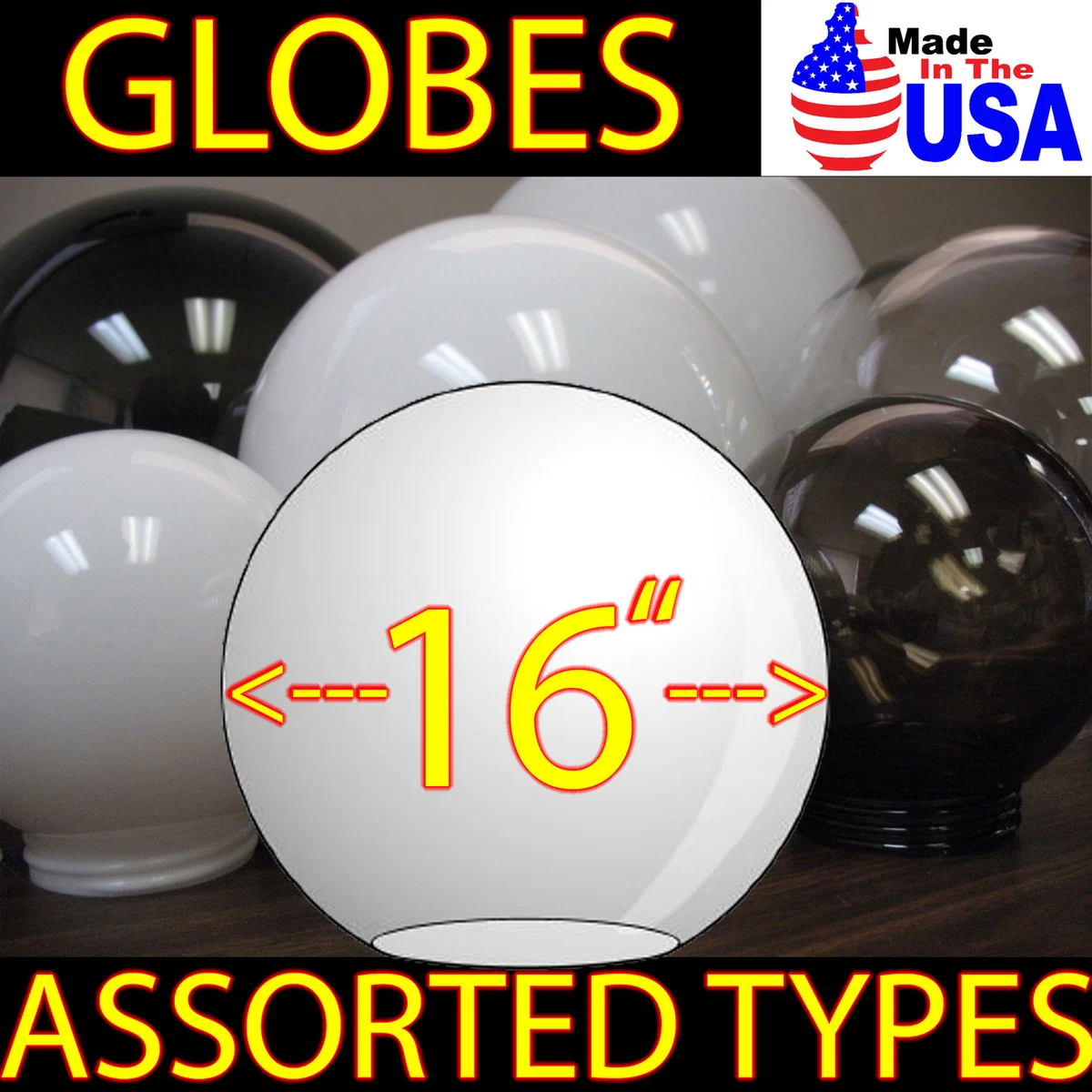 White Plastic Globe Light Cover