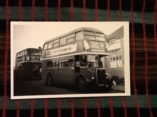 LONDON BUS PHOTO B/W. RT247(SP) HLW234 Route229 Orpington Station c ...