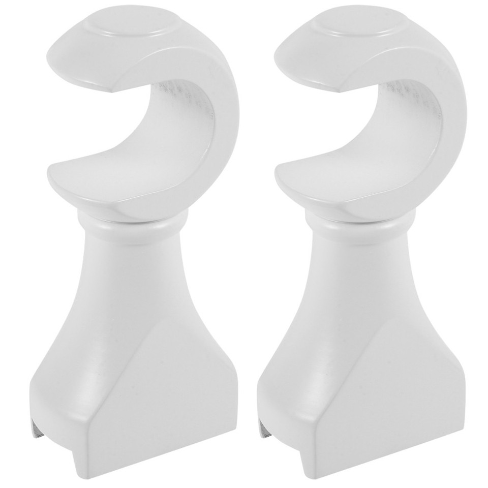 2 PCS Closet Support Bracket Curtain Brackets for Rod Pole Fittings ...