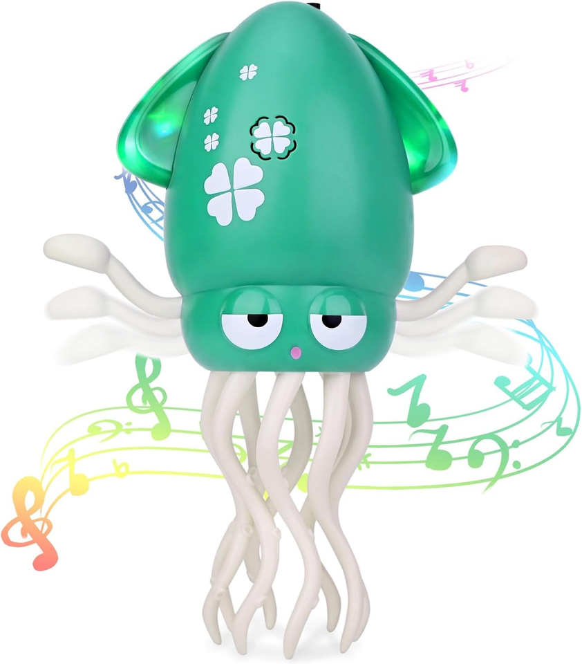 Dancing Octopus Tummy Time Toy Magic Electric Crawling Squid Baby Toy ...
