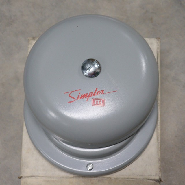 Simplex STR 4017 6" Grey Vibrating Bell Part 624-355 277V AC NOS W Mount for sale online | eBay
