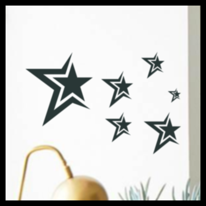 Double Star Indoor/Outdoor Vinyl Decal | eBay