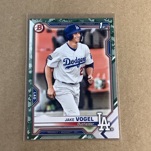 2021 Bowman Camo Jake Vogel #BP-59 Los Angeles Dodgers Baseball Card A ...