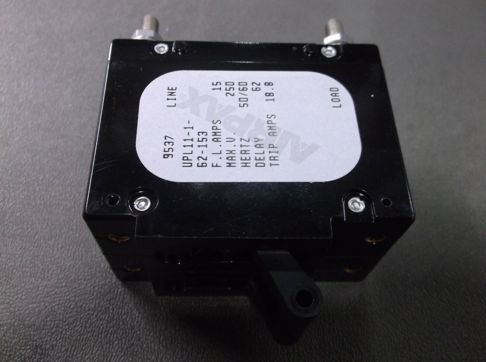 AIRPAX UPL11-1-62-153 15 AMP 250V MAX CIRCUIT BREAKER | eBay