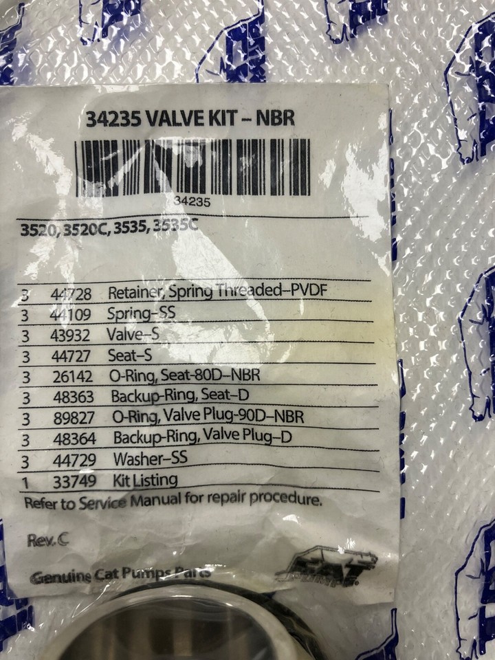 Cat Pump 34235 VALVE KIT for CAT 3535 , 3520 | eBay