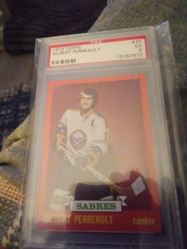 PSA 5 Excellent 1973 Topps Gilbert Perreault Buffalo Sabres Hockey Card ...