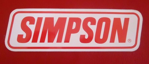 Vintage SIMPSON NASCAR Racecar Decal Sticker SIMPSON Race Helmets ...