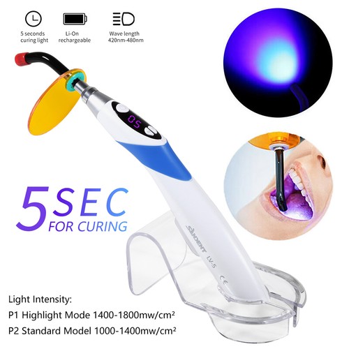 Dental Wireless Cordless LED Cure Curing Light Lamp 1800mw 5SEC Resin ...