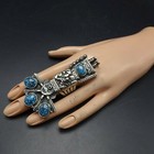 Huge 3.25" Long TOADLENA NAVAJO Sterling Silver TURQUOISE KACHINA RING ...