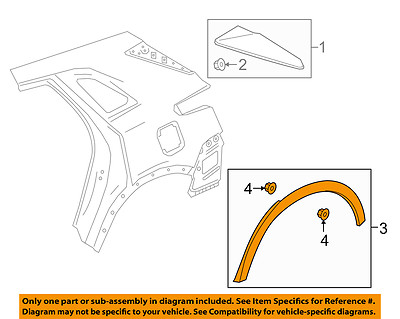 Cadillac GM OEM 17-18 XT5 QUARTER PANEL-Wheel Opening Molding Left ...