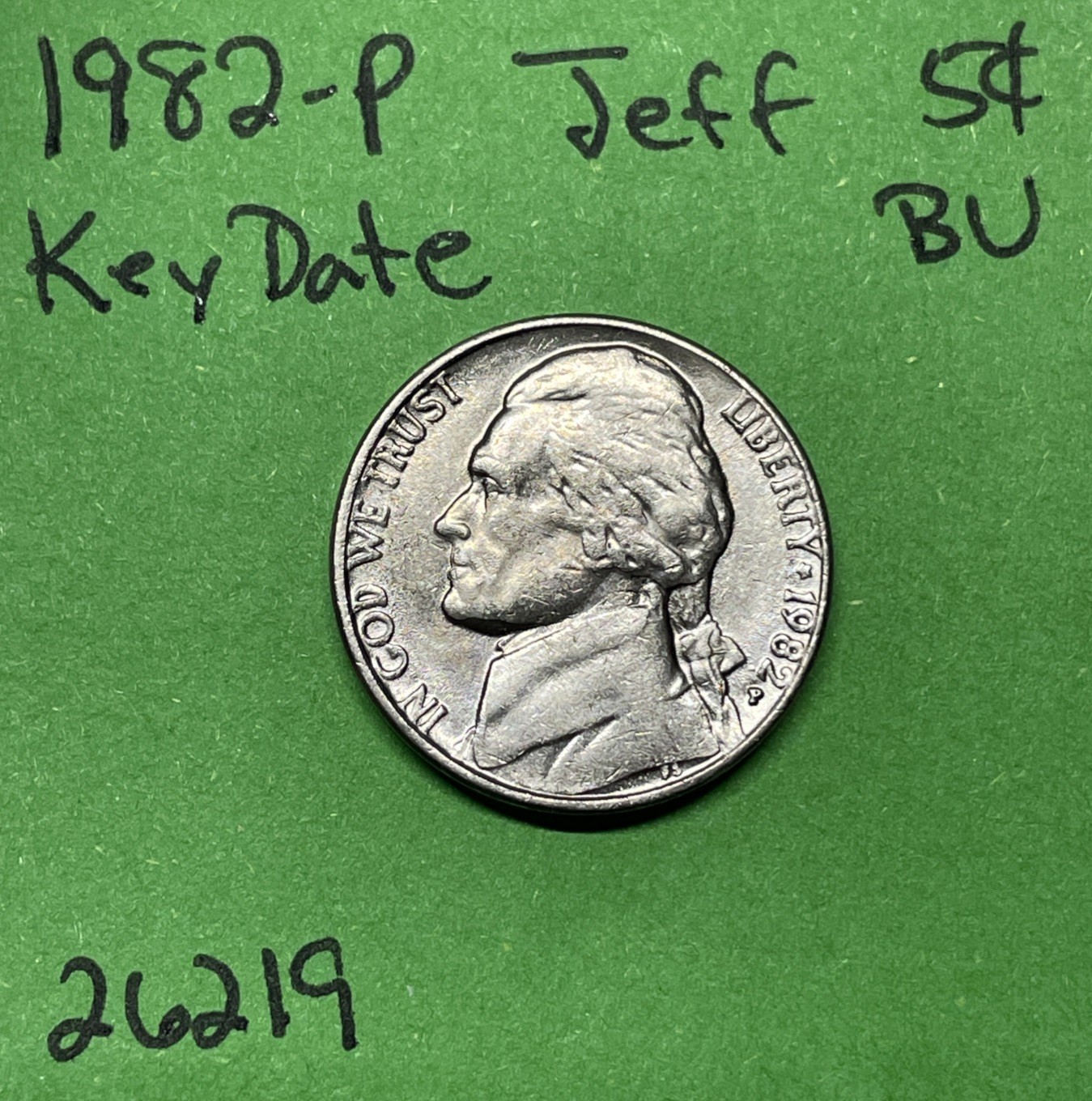 1982 P Jefferson Nickel 5c Choice BU Brilliant Uncirculated Mint State ...