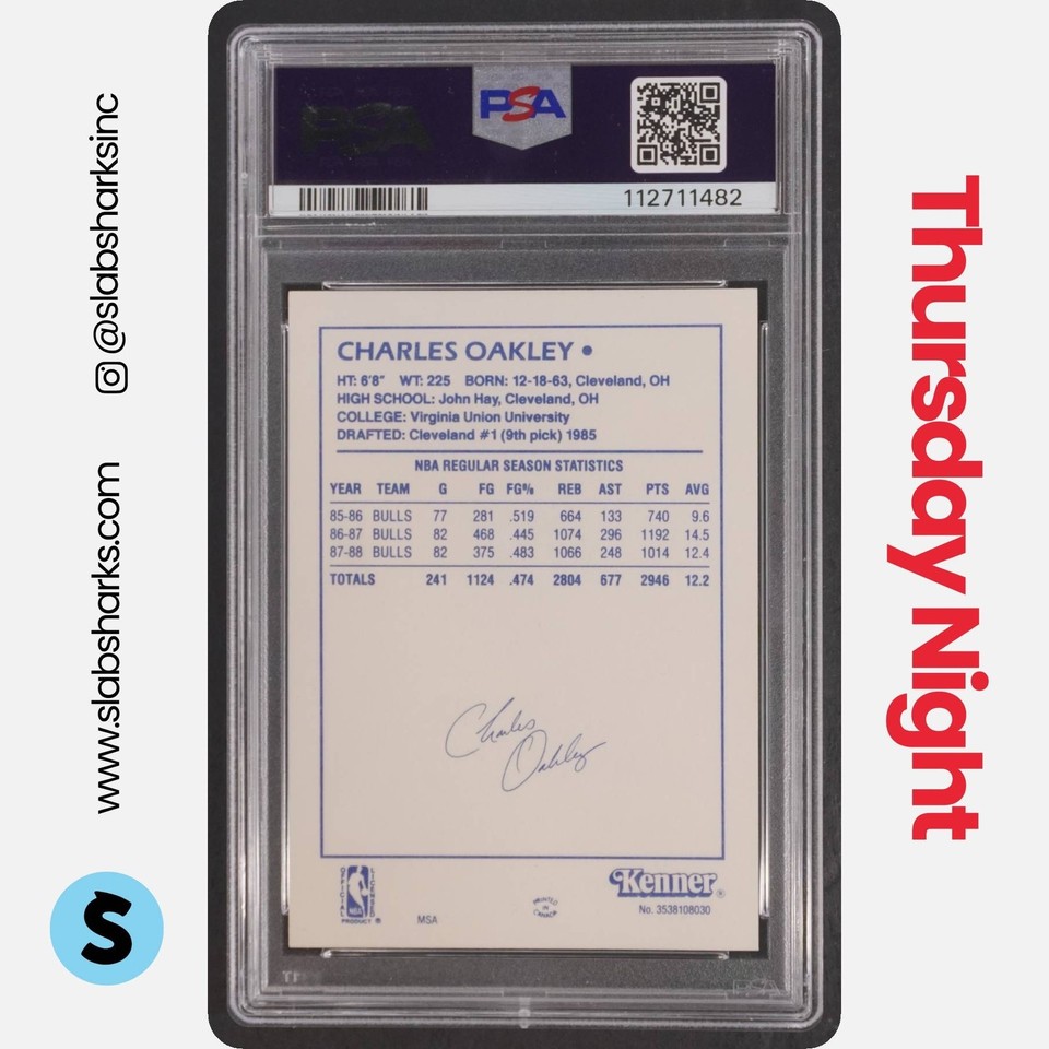 1988 KENNER STARTING LINEUP CARDS CHARLES OAKLEY PSA 8 | eBay