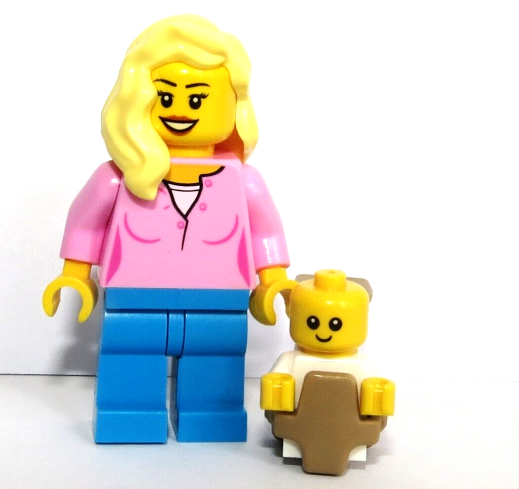 Lego Baby & Mother Mam Mum Female Girl Minifigure With Carrier Great ...