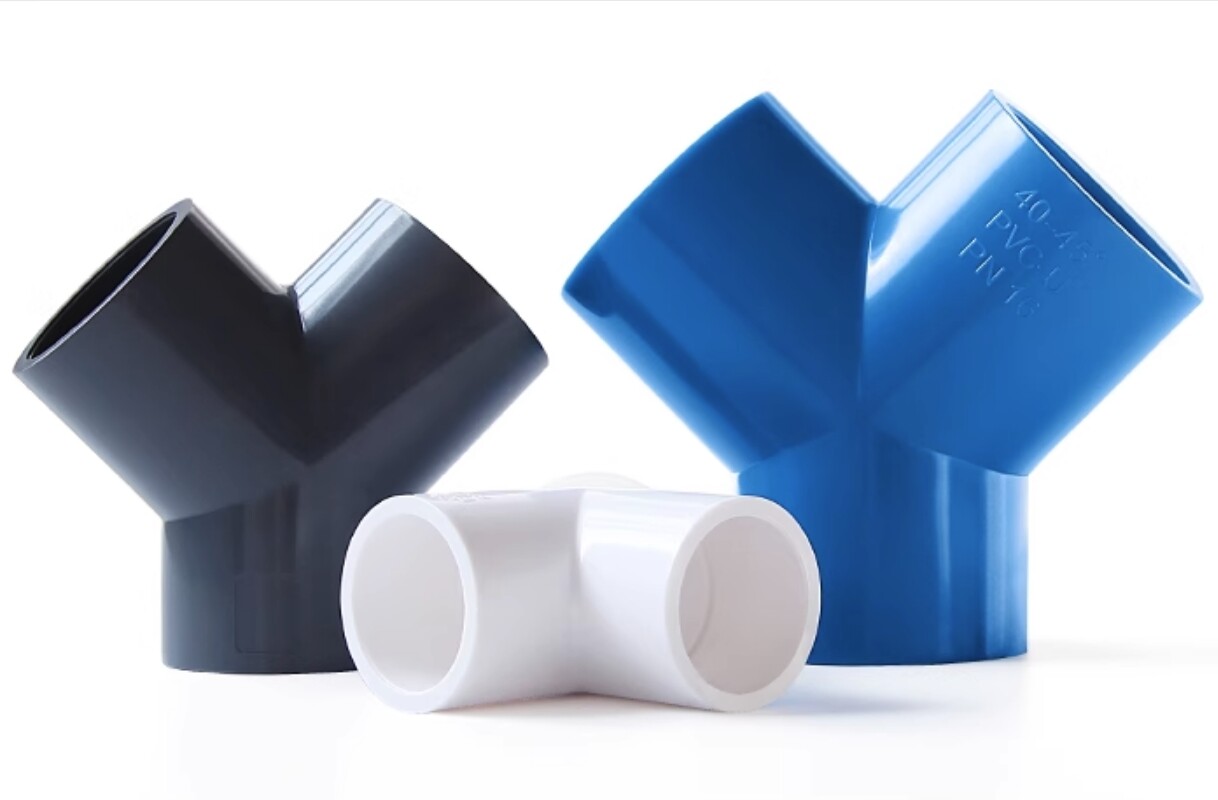 PVC tee joint Y-shaped diagonal tee/plastic fish tank water pipe ...