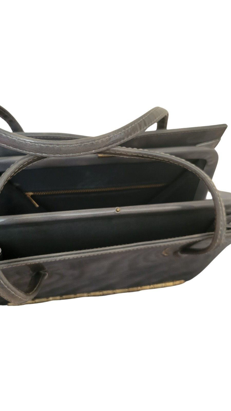 Vintage Verdi Gray Patent Leather Purse Handbag - Gem