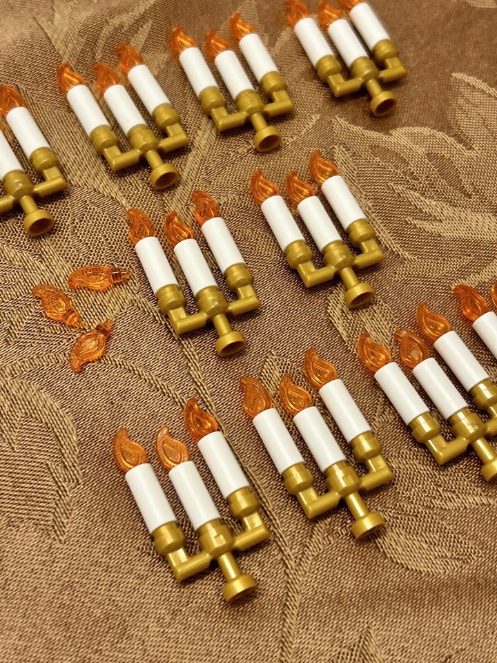 10 Lego Candles Flame Candlesticks + Candelabra - Kingdom Castles ...