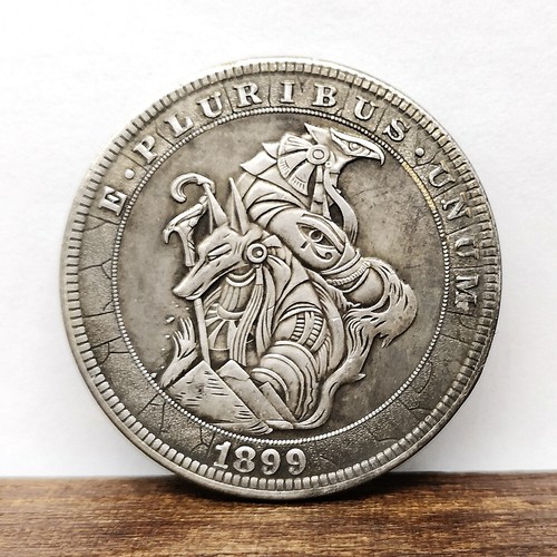 1899 God of Death Egyptian Mummification Anubis & Horus Commemorative ...