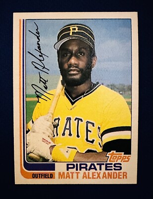 1982 TOPPS #528 MATT ALEXANDER PITTSBURGH PIRATES 1979 WS CHAMP NM-MT ...
