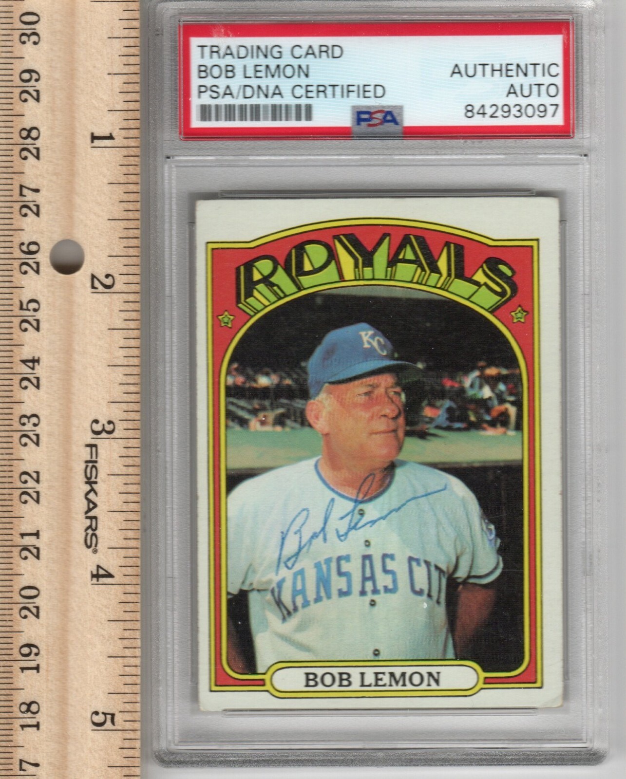 PSA/DNA 1972 Topps Bob Lemon Autograph Signed 449 Royals Signature Auto ...