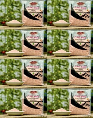 8x Himalayan Pink Salt, Bulk Box Fine Grain In 2.2 Lbs Reusable bag ...