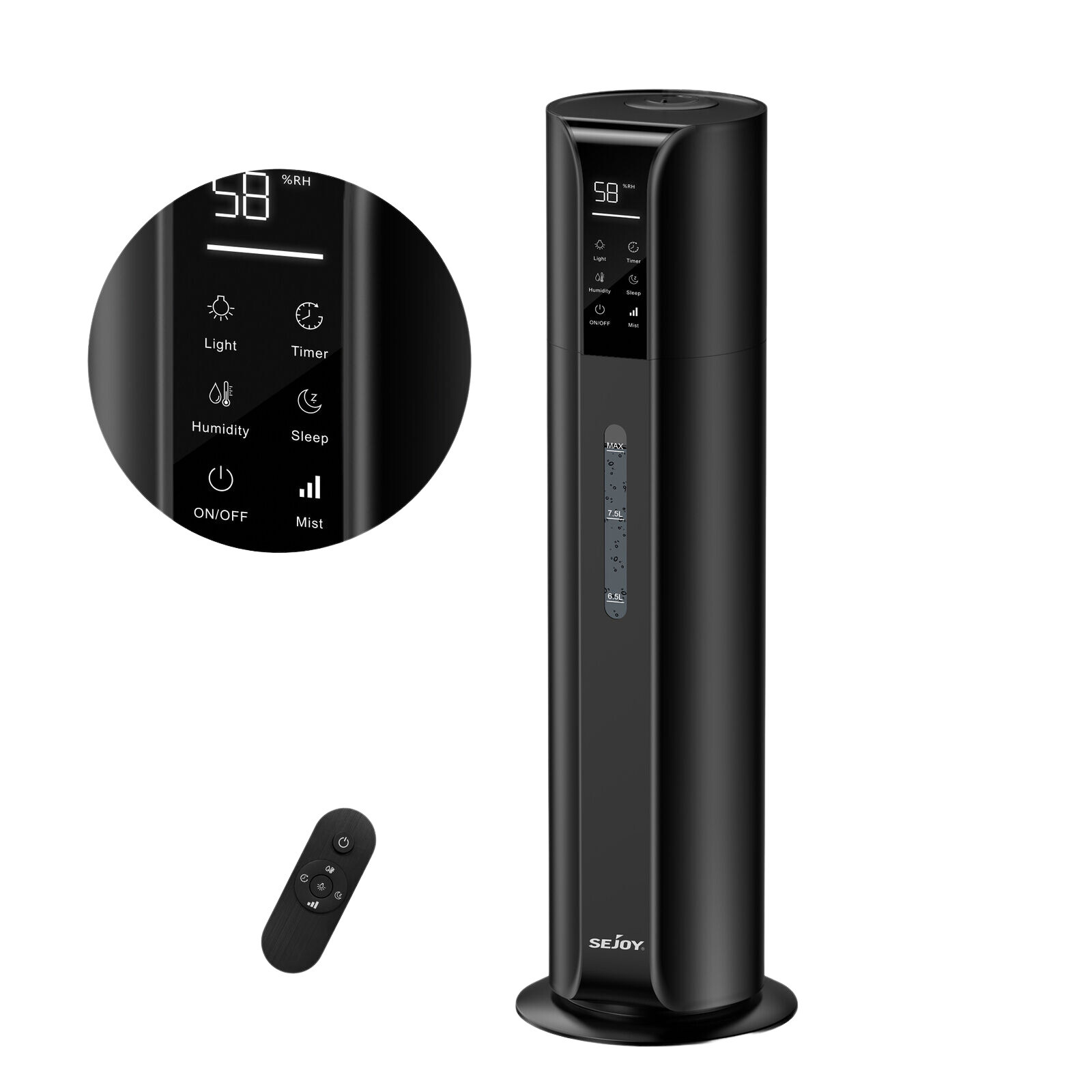 SEJOY 9L Humidifiers for Large Room Cool Mist Top Fill with Essential ...