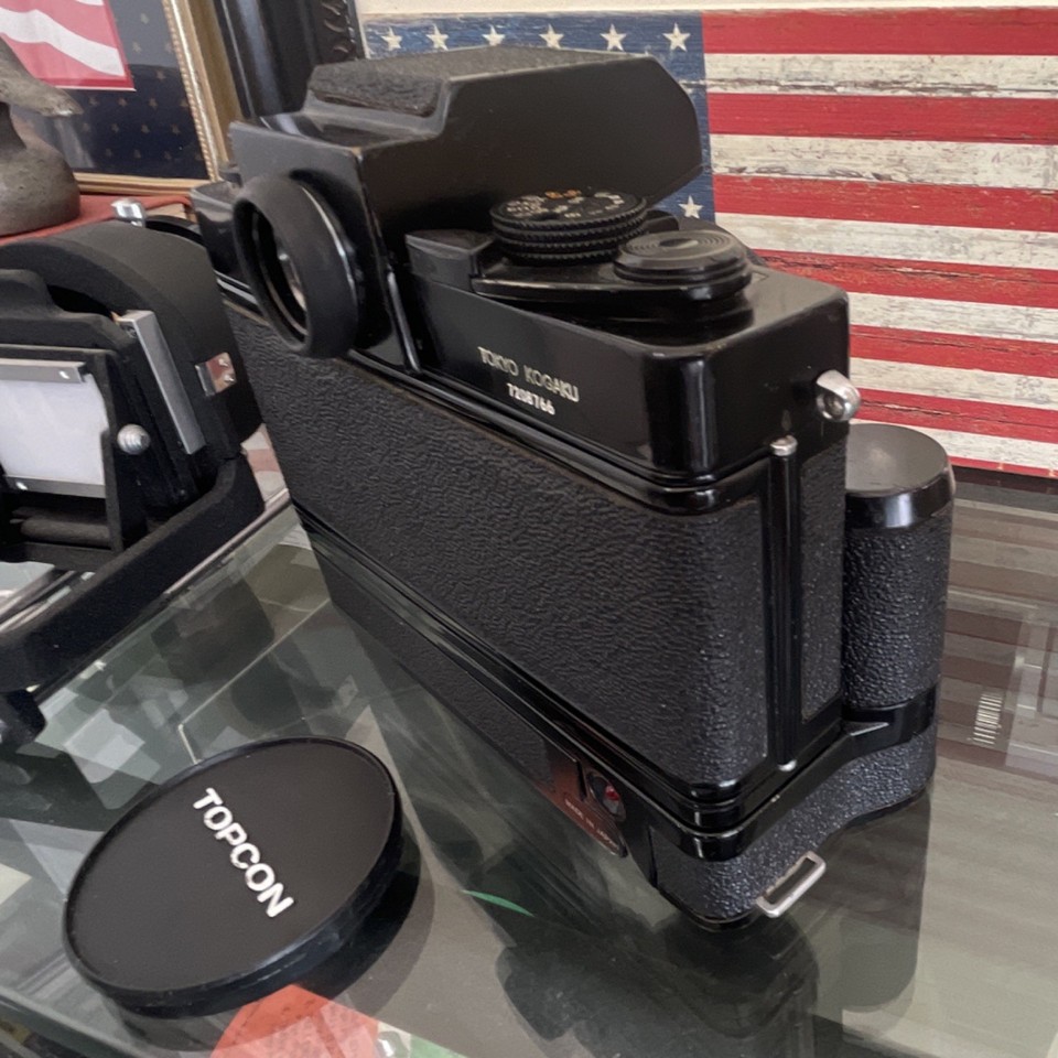 Topcon Super DM Black SLR Film Camera with RE Topcor Lens & Topcon Auto ...