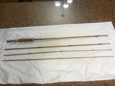 Vintage MONTAGUE Sunbeam Bamboo Fly Rod 9 ft long 4 Piece includes ...