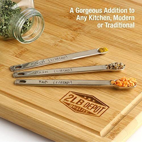 lbdepot Measuring Spoons Set Of 3 tad 1/4 Teaspoon Dash 1/8 Teaspoon ...
