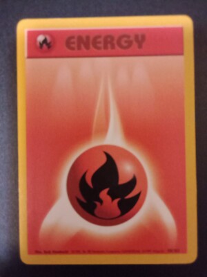 Pokémon Card Fire Energy 98/102 Base Set Vintage 1999 Pokemon Card - NM ...