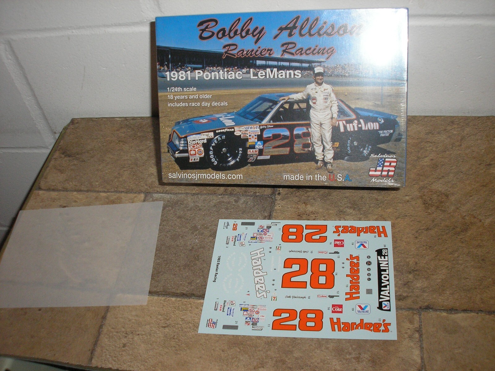 Sealed NASCAR 1/24 Bobby Allison Tuf-Lon 1981 Pontiac Lemans with Extra ...