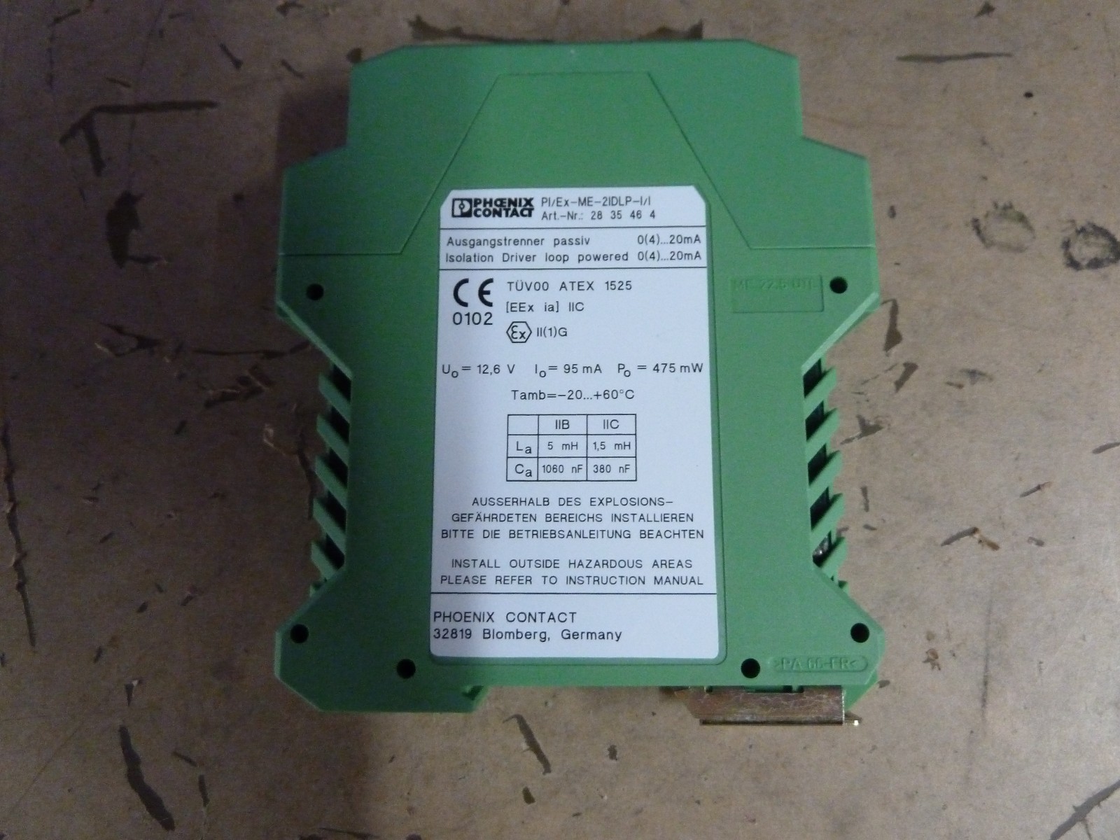 Phoenix Contact PI/Ex-ME-2IDLP-I/I passive loop-powered output isolator ...