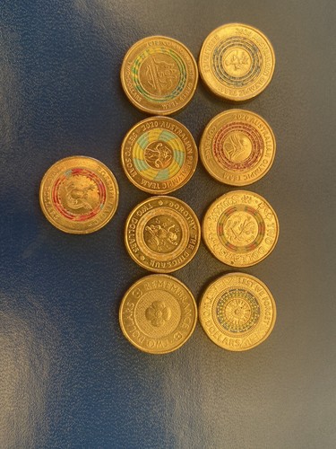 Set of 9 * RARE * Coloured Two Dollar Coins | eBay Australia