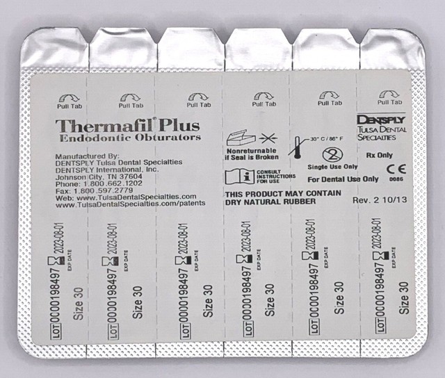 DENTSPLY Thermafil Plus Endodontic Obturators Size #30 6 Pcs/Pack ...