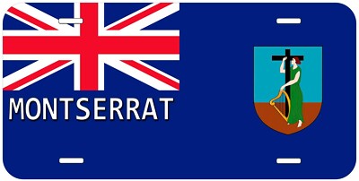 Montserrat Flag with Territory Name Novelty Car Tag License Plate | eBay