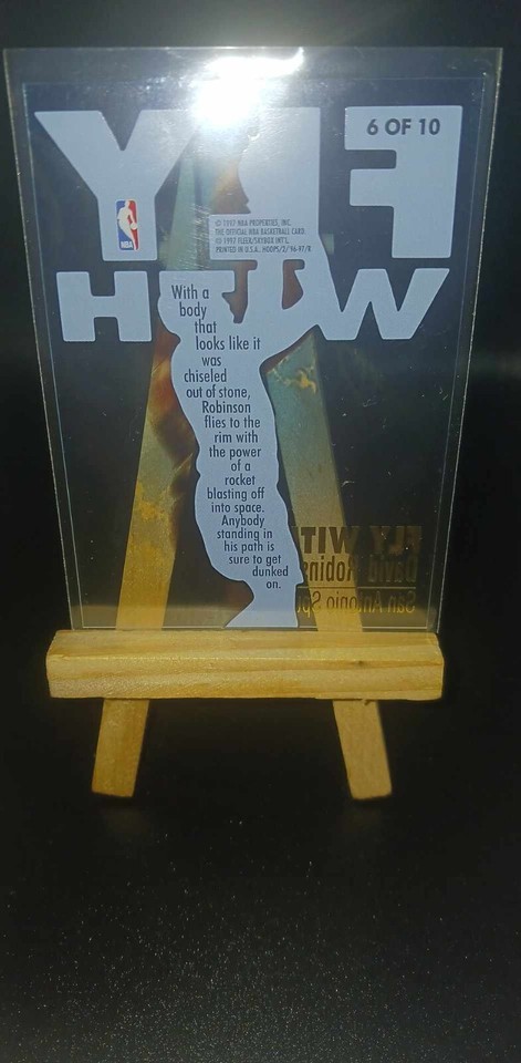 1996-97 NBA Hoops Fly With Acetate Insert David Robinson SPURS #6 HOF ...