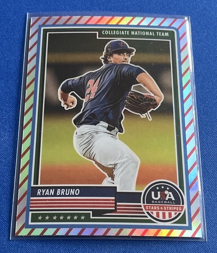 2023 Panini USA Stars & Stripes Stripes #63 Ryan Bruno Collegiate ...