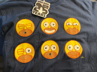 The Simpsons 25 years t shirt 2014 new w tags Black Mint Med Homer DOH ...