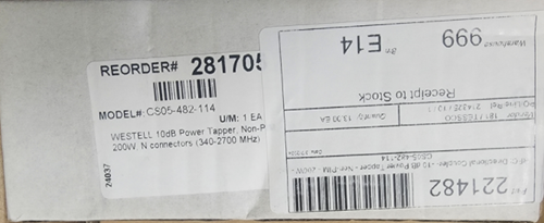 Westell CS05-479-114 Power Tapper 6dB 200W Clearlink-PT6/340-2.7K/N ...