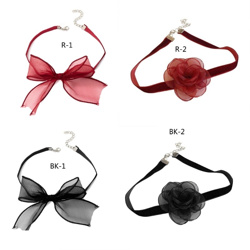 Lace Neckband Collar Flower Rose Summer Winter Choker Club Party ...