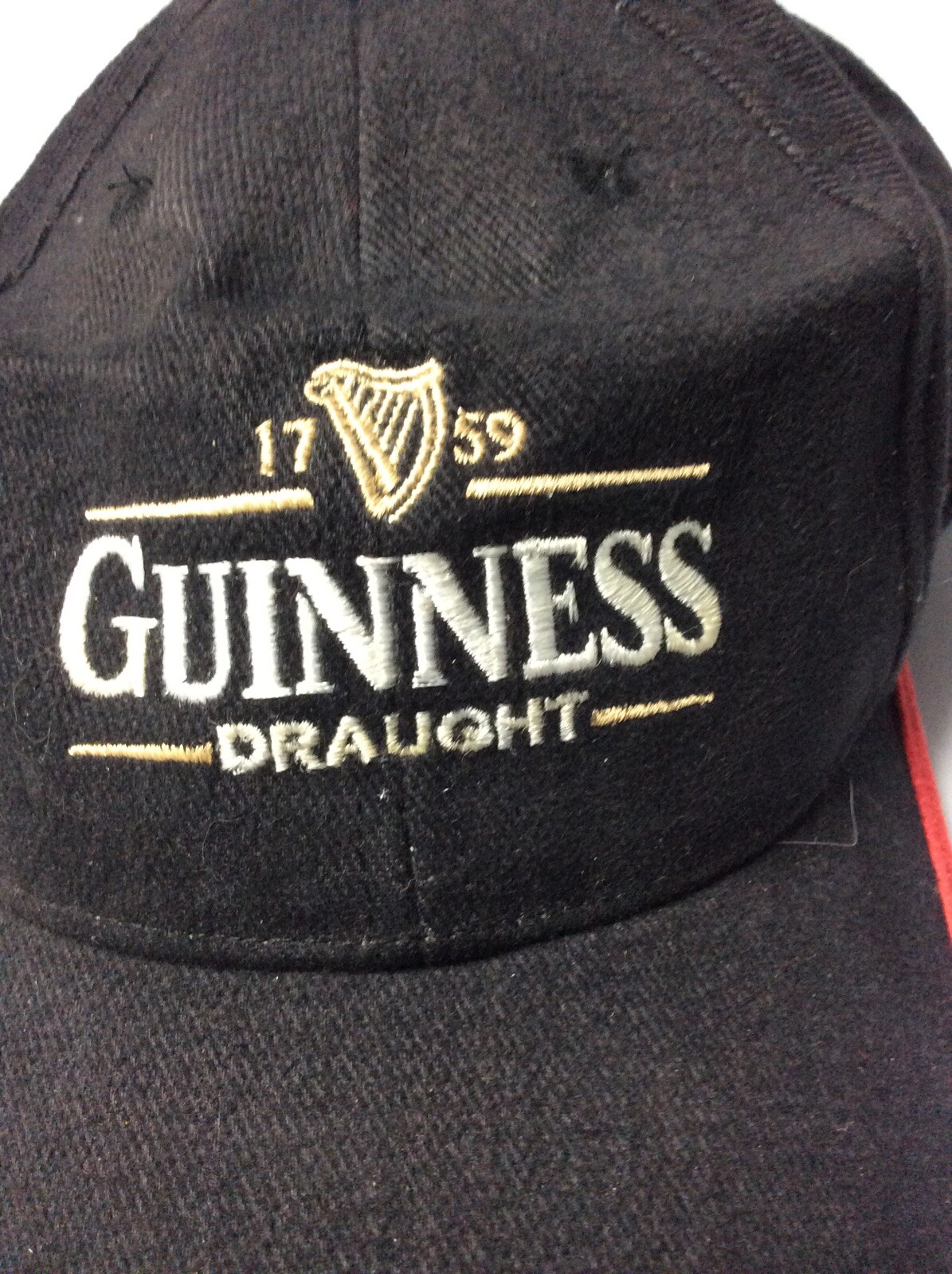 Guinness Draught Adjustable Hat Baseball Cap Black Be… - Gem