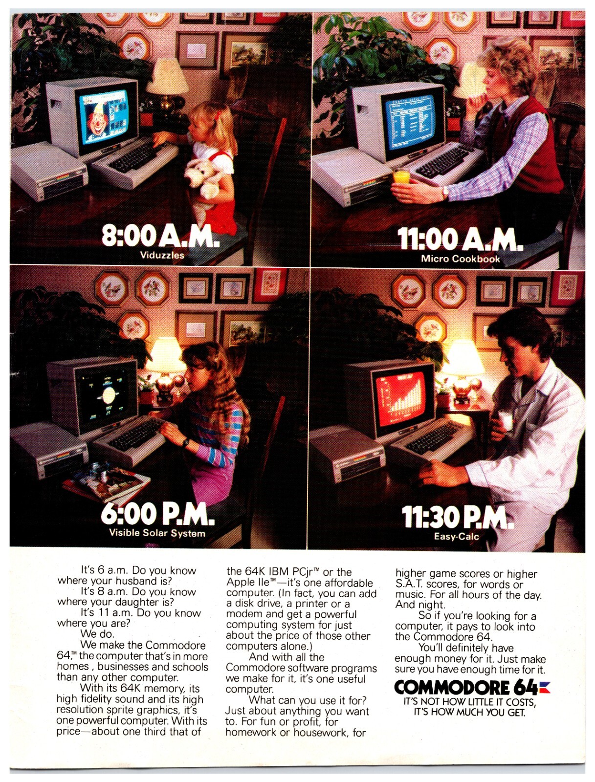 Original 1984 Commodore 64 Computer - Original Print Ad (8x11 ...